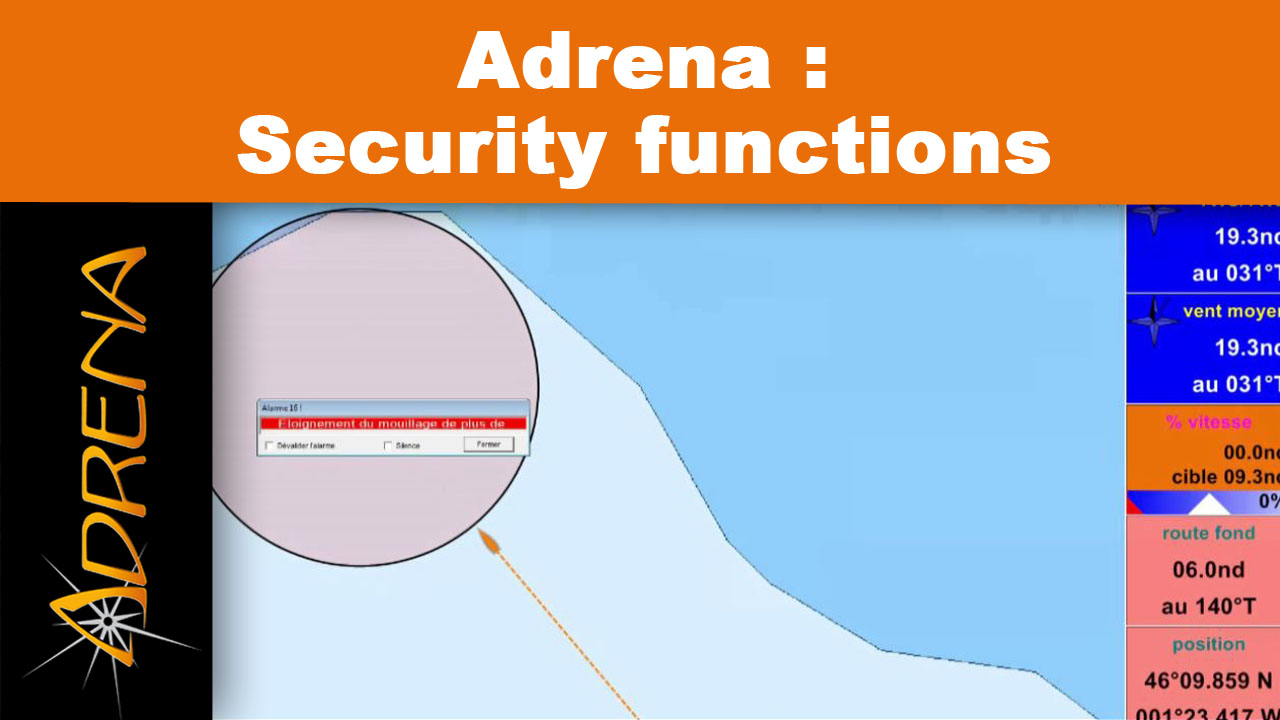 Security functions on sea with Adrena - Adrena software