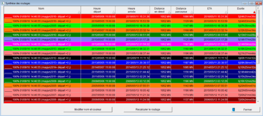 Weather routings on historical gribs - Adrena software